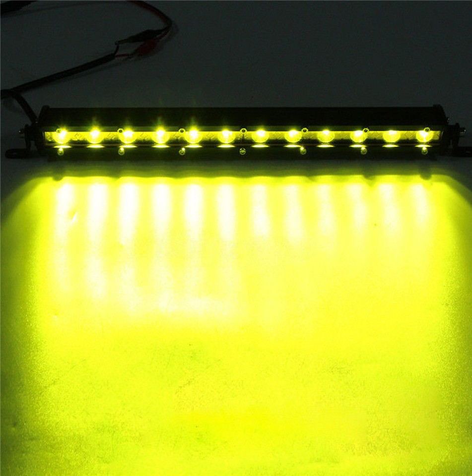 Yellow 13inch 36W Led Work Light Bar Spot SUV Boat Driving Offroad Fog ...