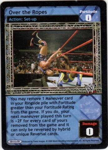 WWE: Over the Ropes [Played] card type Actions Raw Deal Wrestling WWF ...