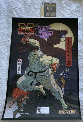 2019 SDCC STREET FIGHTER 5 Capcom SFV POSTER - SIGNED YOSHINORI ONO ...
