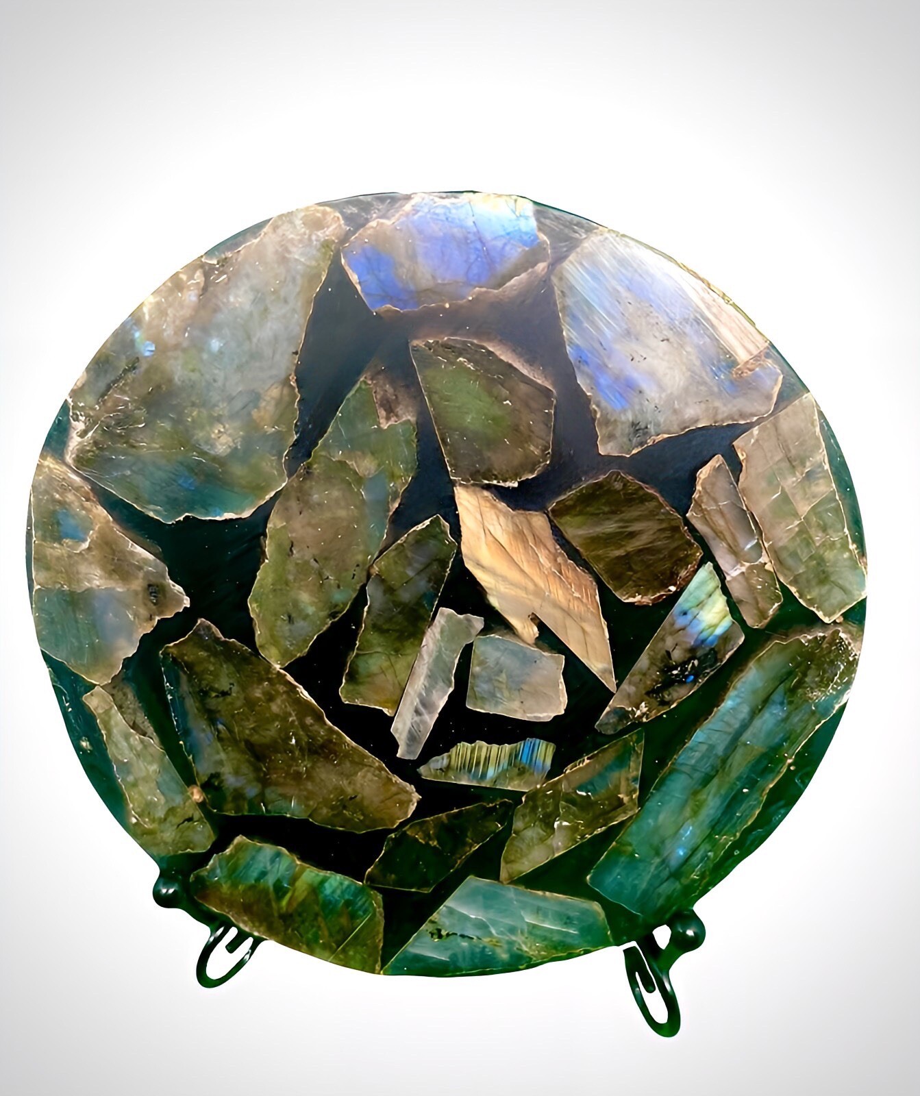Labradorite 4.3-5" Round Crystals Coasters Stones Minerals Bar ...