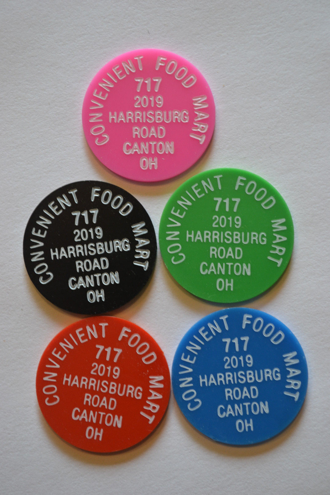 Food Stamp Tokens Set (5) CONVENIENT FOOD MART, CANTON, OHIO | eBay