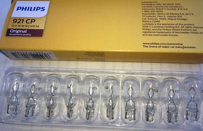 10 Phillips 921 Cp Original Equipment Automotive Miniature Light Bulbs ...