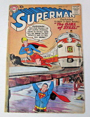 Superman #123 1958 [G] Super-Girl Prototype Low Grade Silver Age DC Key ...