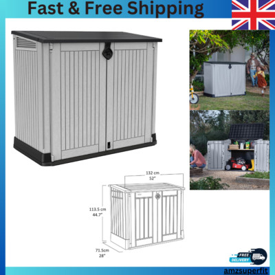 Large Keter Store NOVA Garden Lockable Storage Box XL Shed Outside Bike ...