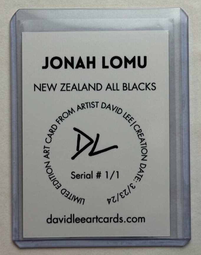 Jonah Lomu Limited Artist Signed "New Zealand All Blacks" Refractor ...