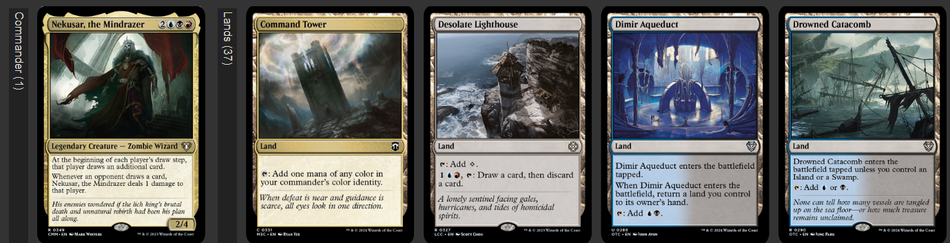 Nekusar, the Mindrazer MTG EDH Commander Deck Magic the Gathering 0610 ...