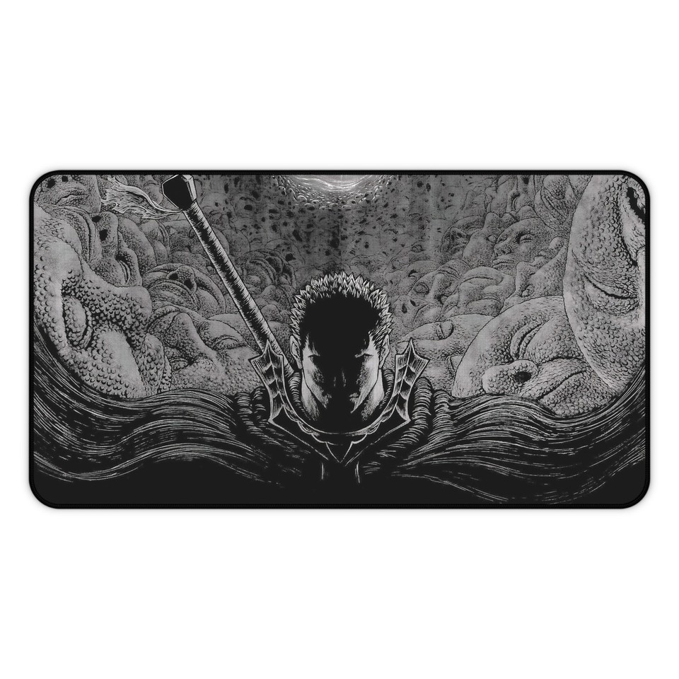 Berserk Guts Desk Mat, Manga Art Mousepad XL XXL, Minimalist Gift for ...