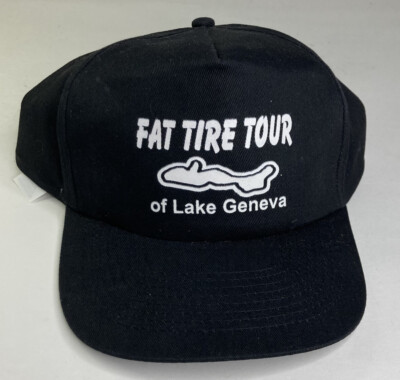 “Fat Tire Tour of Lake Geneva” Black Snapback Adjustable Baseball Hat ...