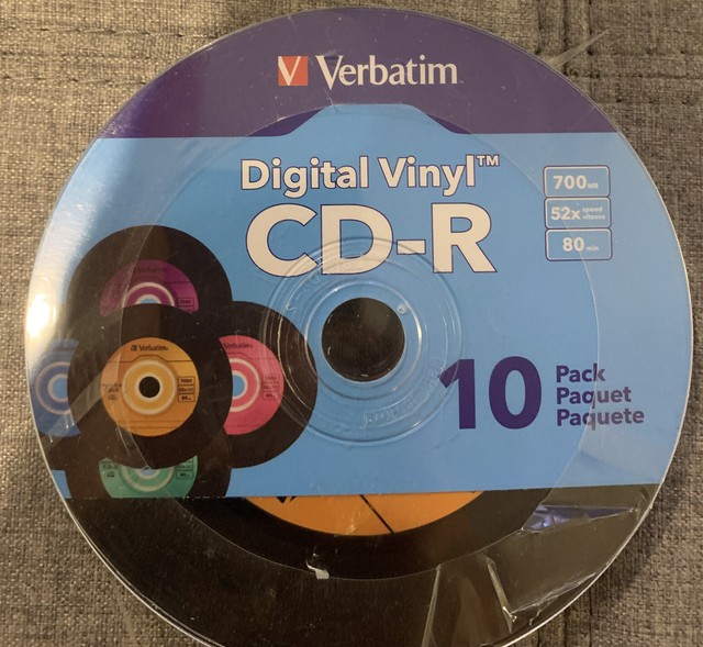 Verbatim Digital Vinyl Cd-r 700 MB 80 Minutes 52x 10-pack for sale ...