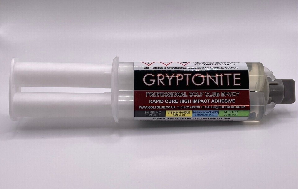 GRYPTONITE GOLF CLUB SHAFTING EPOXY WORKSHOP ADHESIVE GLUE STEEL ...