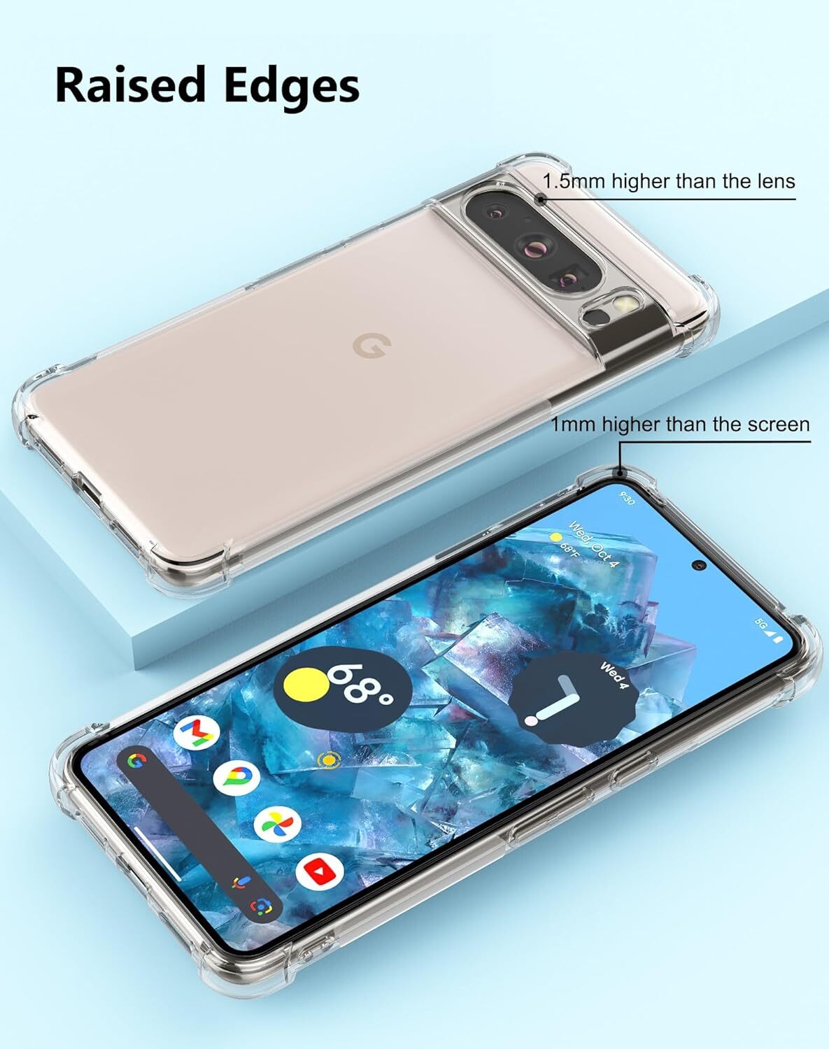 For Google Pixel 8A 8 6A/7A/7Pro Case,Clear Silicone Shockproof Gel Phone Cover | eBay UK