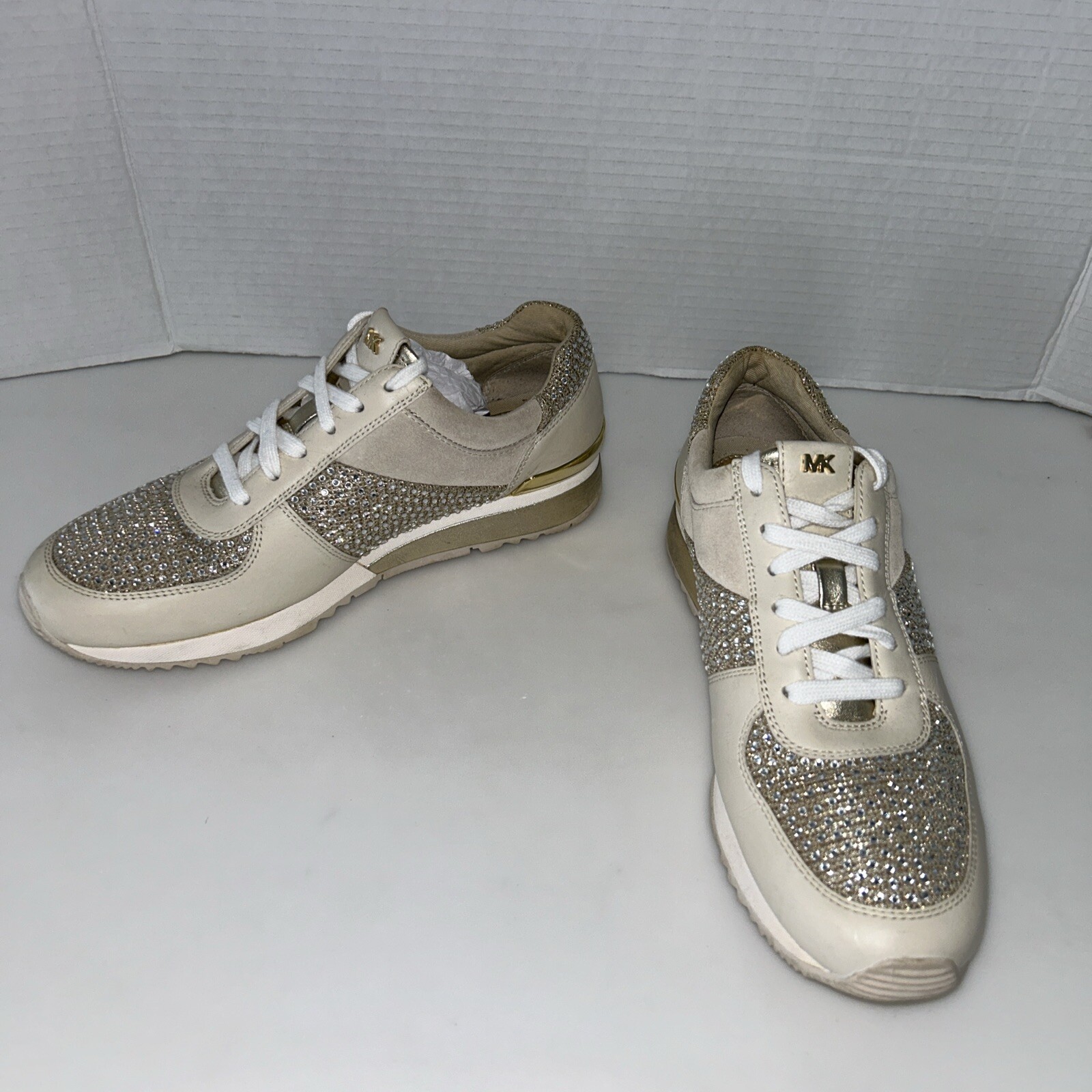 Michael Kors Beaded Women Sneakers Size 9 Color Gold/Ivory | eBay