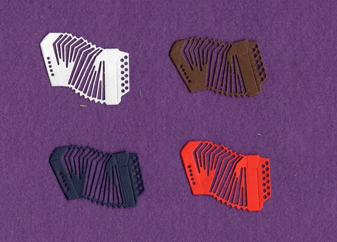 ACCORDIAN music die cuts scrapbook cards | eBay