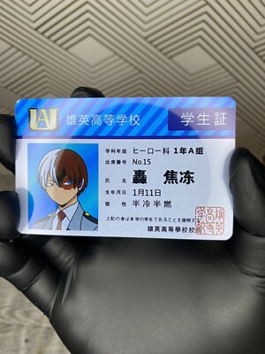 My Hero Academia Shoto Todoroki Icy Hot Student ID Card High Quality ...