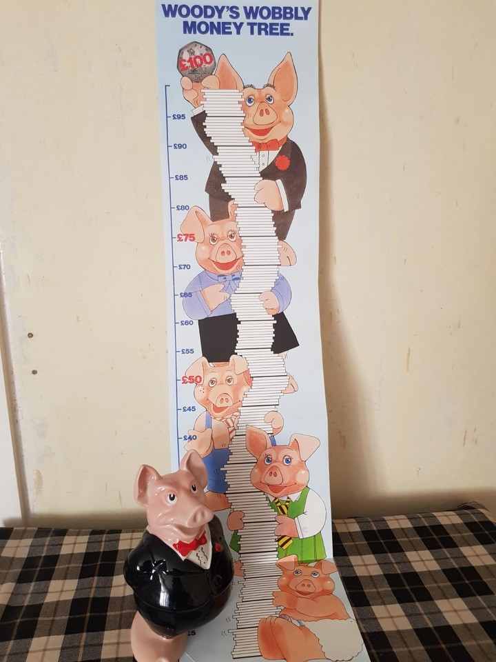 Vintage NatWest Wade Ceramic pottery Piggy Bank and Wobbly Money Tree ...