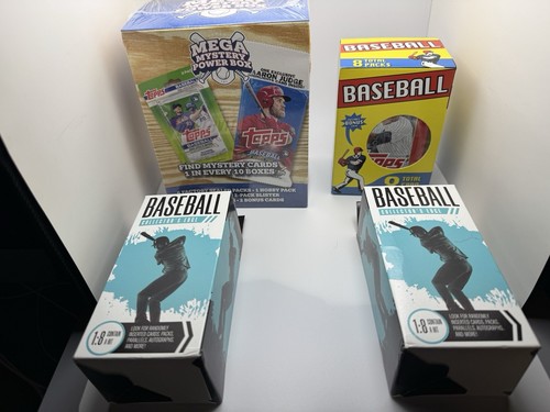 Baseball Mega Mystery Power Box & Fairfield Baseball Blaster Sealed ...