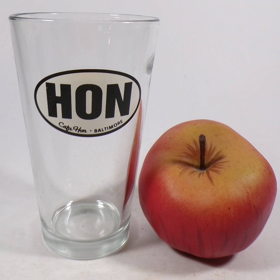 HON Cafe Bar Beer Glass Baltimore MD Restaurant Souvenir 5.75"H Black ...