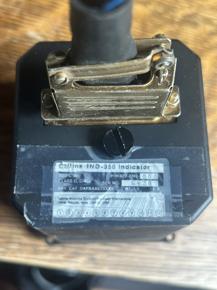 Collins Indicator IND-350 With Plug Removed Serviceable | eBay