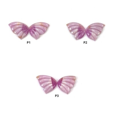 100% Natural Unheated Raspberry Pink Sapphire Hand Carved BUTTERFLY ...