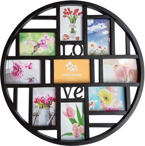 Home Décor Round Circular Wall Hanging Picture Collage Frame Details ...