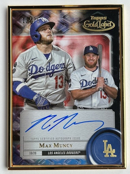 2022 Topps Gold Label - Framed Autographs Black #FA-MMU Max Muncy, Max ...