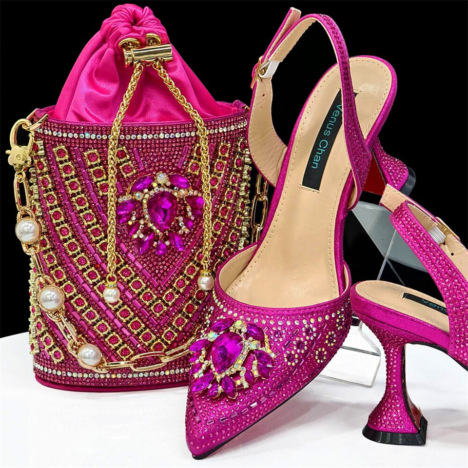 Latest Design Italian Shoes And Bag Set Sandals With Matching Bag Party ...