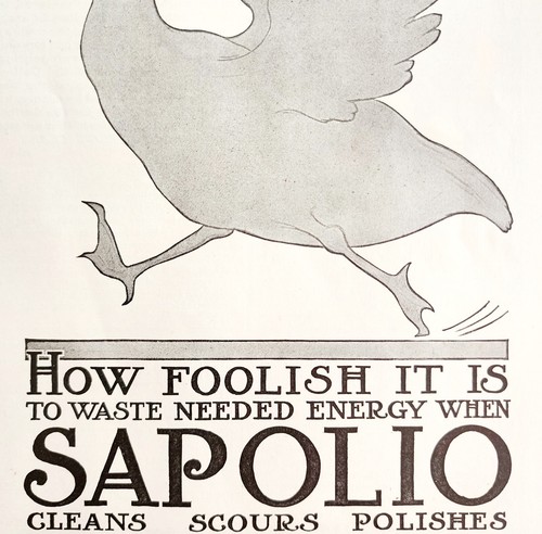 Sapolio House Detergent Soap Goose Logo 1908 Advertisement Cleaner ...