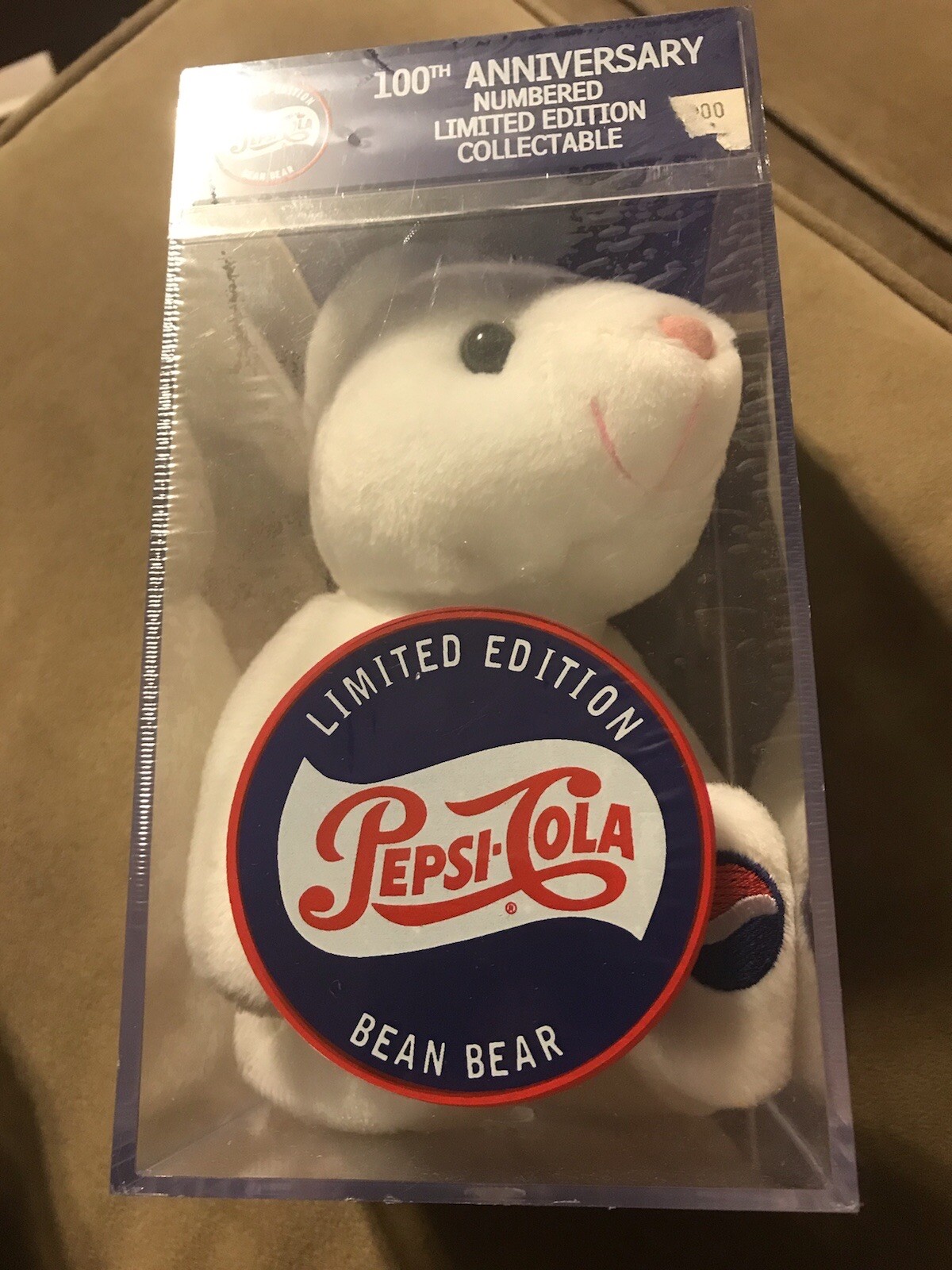 1999 Limited Edition Pepsi-Cola White Bunny Rabbit Bean Bear 100th ...