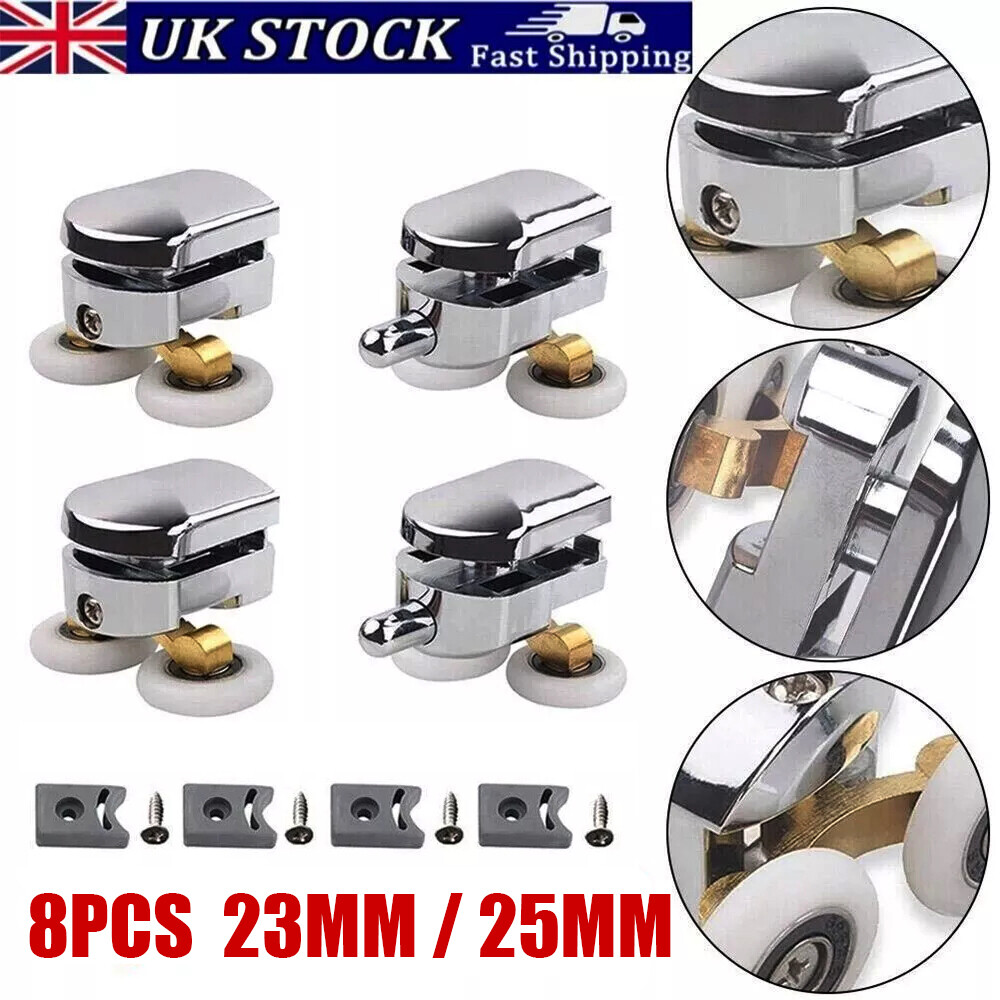 8x Twins Shower Screen Door Rollers Runners Wheels Top and Bottom ...