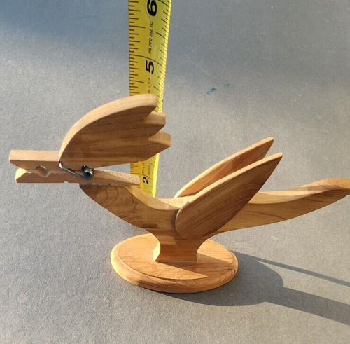 Roadrunner Letter Paper Note Memo Clip Holder Desktop Stand Wood ...