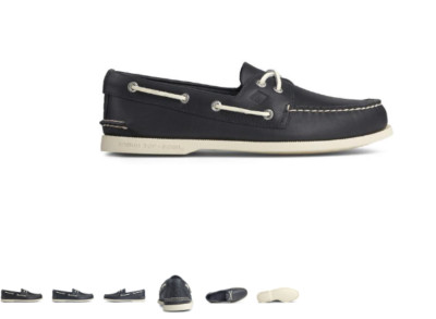 Sperry Top-Sider A/O Authentic Original 2 Eye Navy Boat Shoe Men's ...