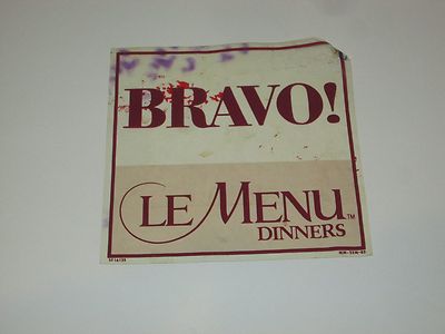 VINTAGE 1980'S BRAVO! LE MENU FROZEN DINNERS SUPERMARKET AD WINDOW ...
