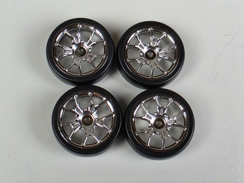 LDRC Drift RC Wheels Tires Chrome Split Spoke Wheel 1/18 LD1801-04 ...