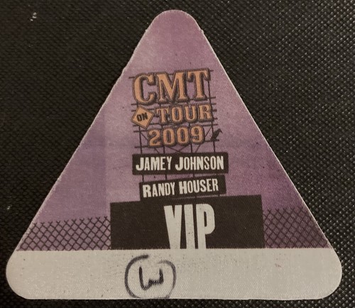 JAMEY JOHNSON and RANDY HOUSER - CMT on Tour 2009 Used Cloth VIP Pass ...