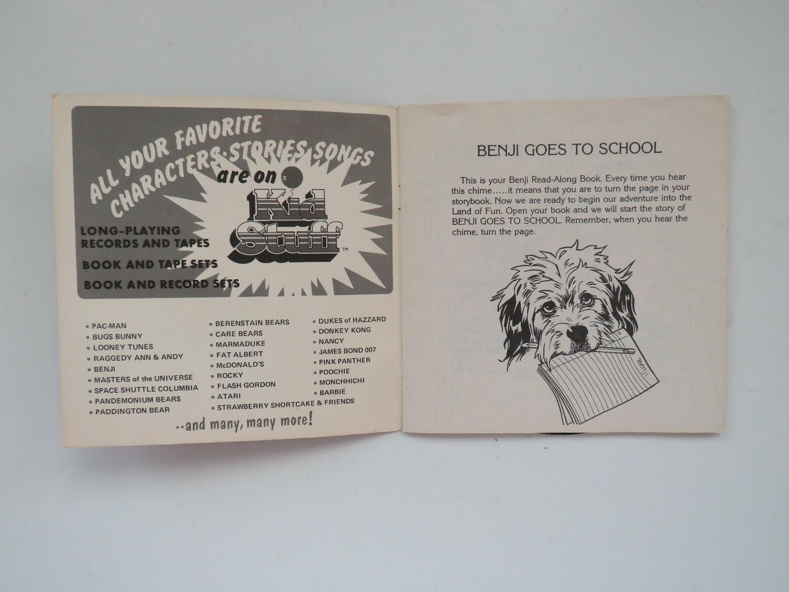 BENJI Goes to School RECORD and BOOK - Joe Camp's See Hear Read Vintage ...