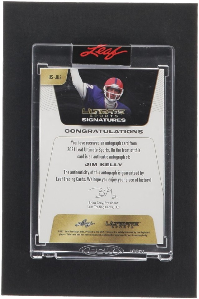 2021 LEAF ULTIMATE SPORTS SIGNATURES JIM KELLY RED AUTO #6/6 BUFFALO ...