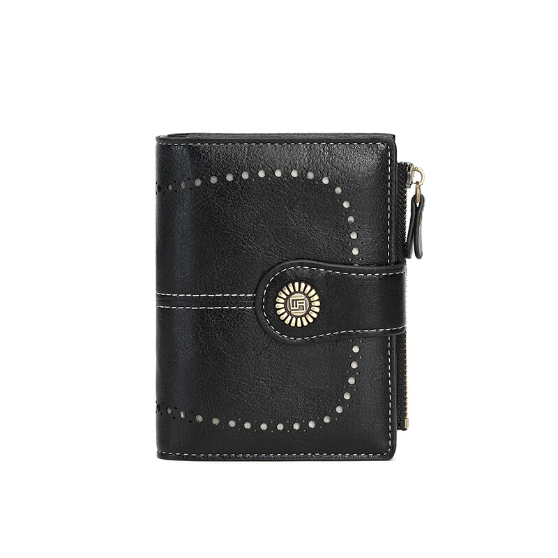 Women Short Leather Wallet RFID Blocking Multiple Card Holder Cash ...