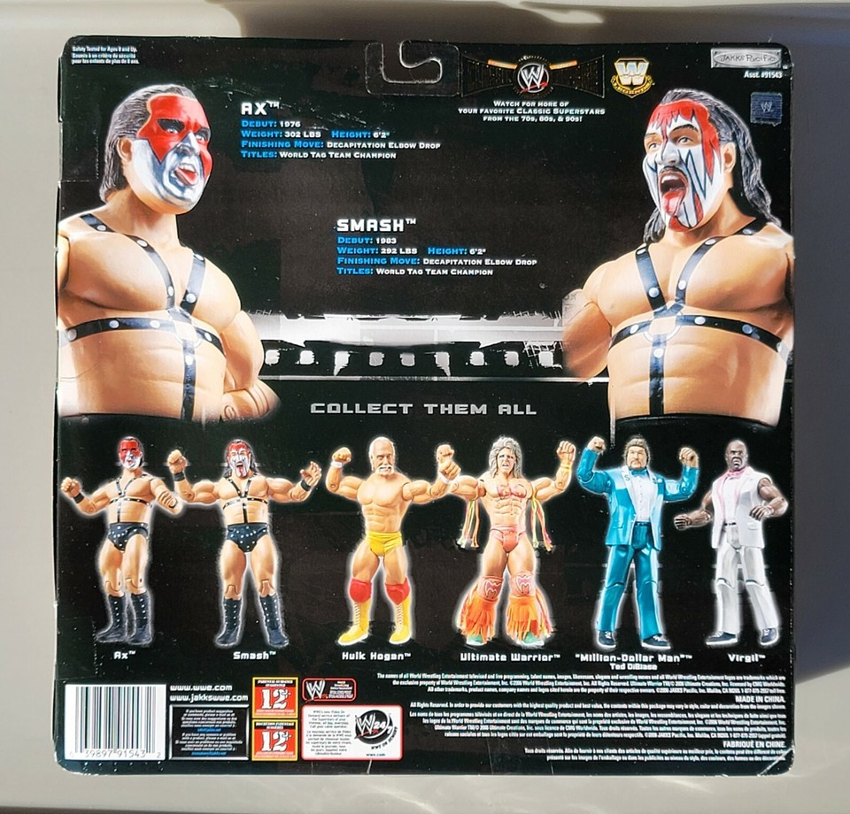 wwe deluxe classic superstars demolition ax & smash wrestling figures ...