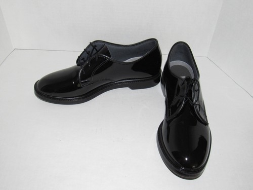 Capps Airlite Shiny Black Militeria Uniform ROTC JROTC Army Shoes 90021 ...