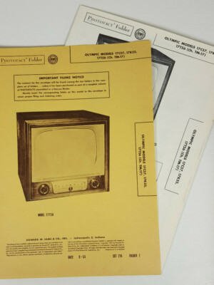 Set 216 Folder 7 Sams Photofact Rare Vintage Olympic | eBay