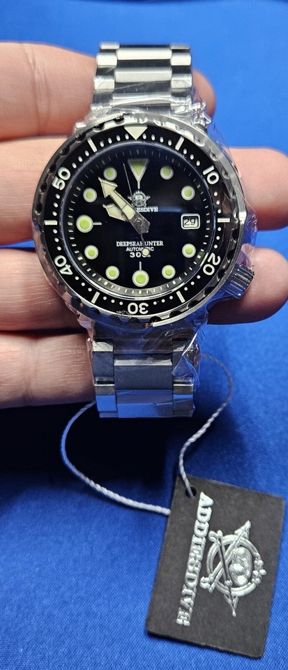 New ADDIESDIVE 300M Tuna Diver Sapphire Scuba Dive Watch NH35 Seiko ...