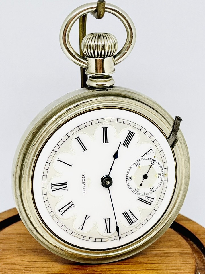 AMAZING Fancy Dial 1903 Elgin Grade 249 18S 17J Pocket Watch Runs ...