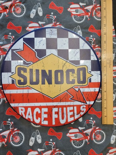 Sunoco Race Fuels Metal Tin Sign Gas Station Garage Mancave Automotive ...