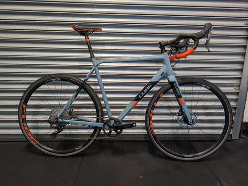 Cube Cross Race SL GRX Gravel / Cyclocross Bike – Grey/Orange – 58cm ...