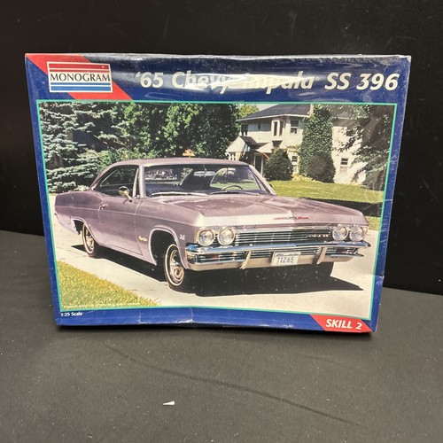 Vintage MONOGRAM 1965 Chevy Impala SS 396 Model Kit 1:25 Scale 85-2470 ...