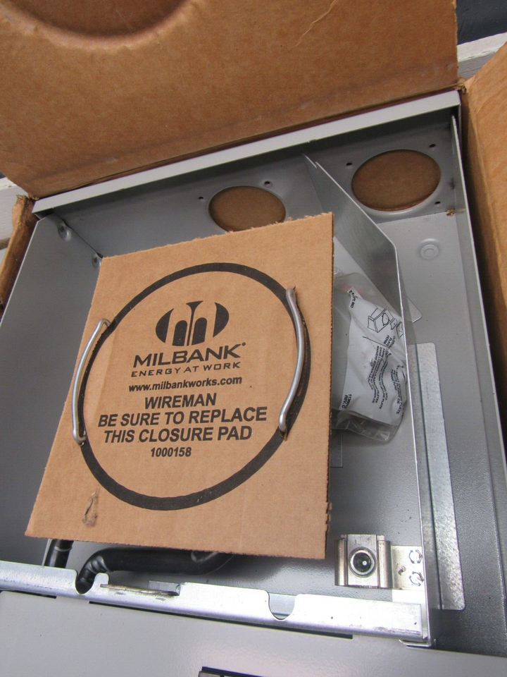 MILBANK U5168-XTL-200 METER SOCKET 200AMP 4T RL OU MAIN 8CRT NEW IN BOX ...