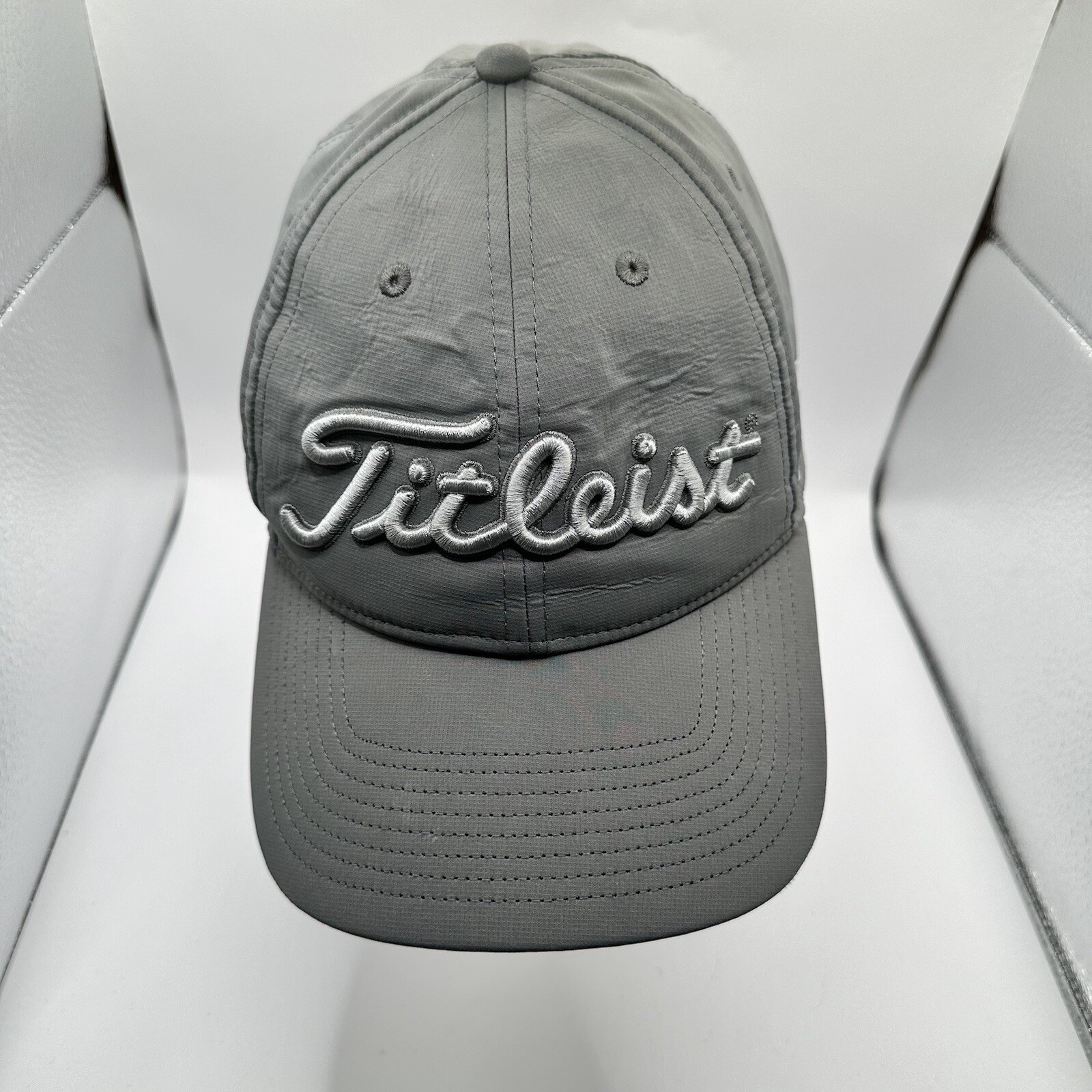 Titleist Adjustable Golf Hat Gray 3D Logo Embroidery Patch Golfing ...