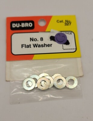 Du-Bro Flat Washer No. 8 Rc Hardware #8 8 pcs DuBro 327 | eBay
