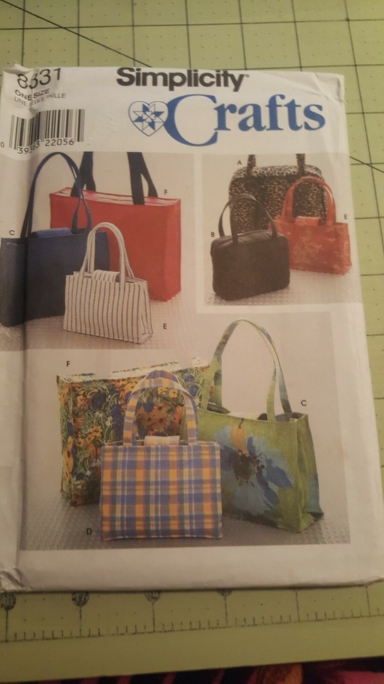 Simplicity Pattern Purses Totes Backpacks Laptop Shoulder Bags BY THE ...