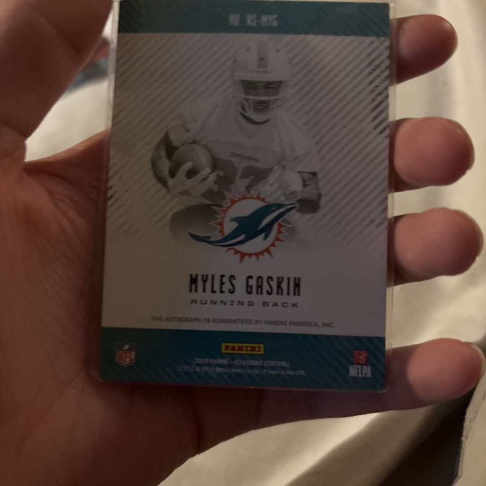 2019 Panini Illusions - Rookie Signs Green #RS-MYG Myles Gaskin /99 (AU ...